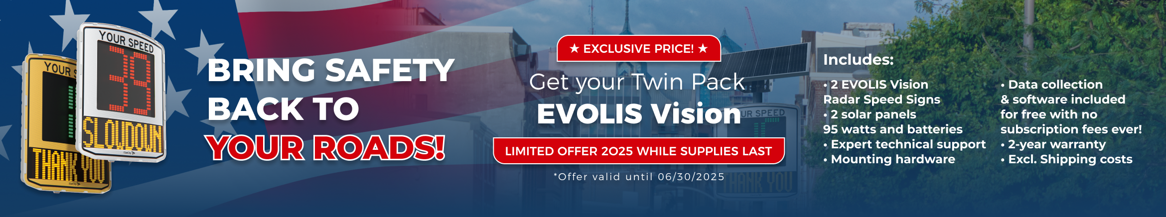 EVOLIS Vision: LED Digital Speed Limit Sign